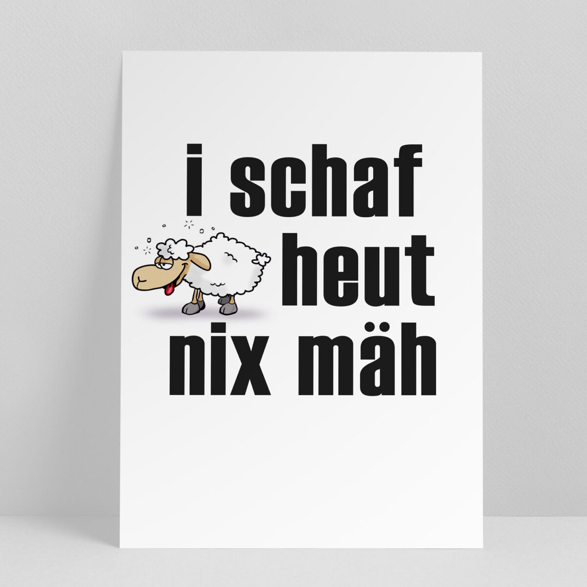 Schaf Postkarte "Ich schaf heut nix mäh" - my-city-shop.de